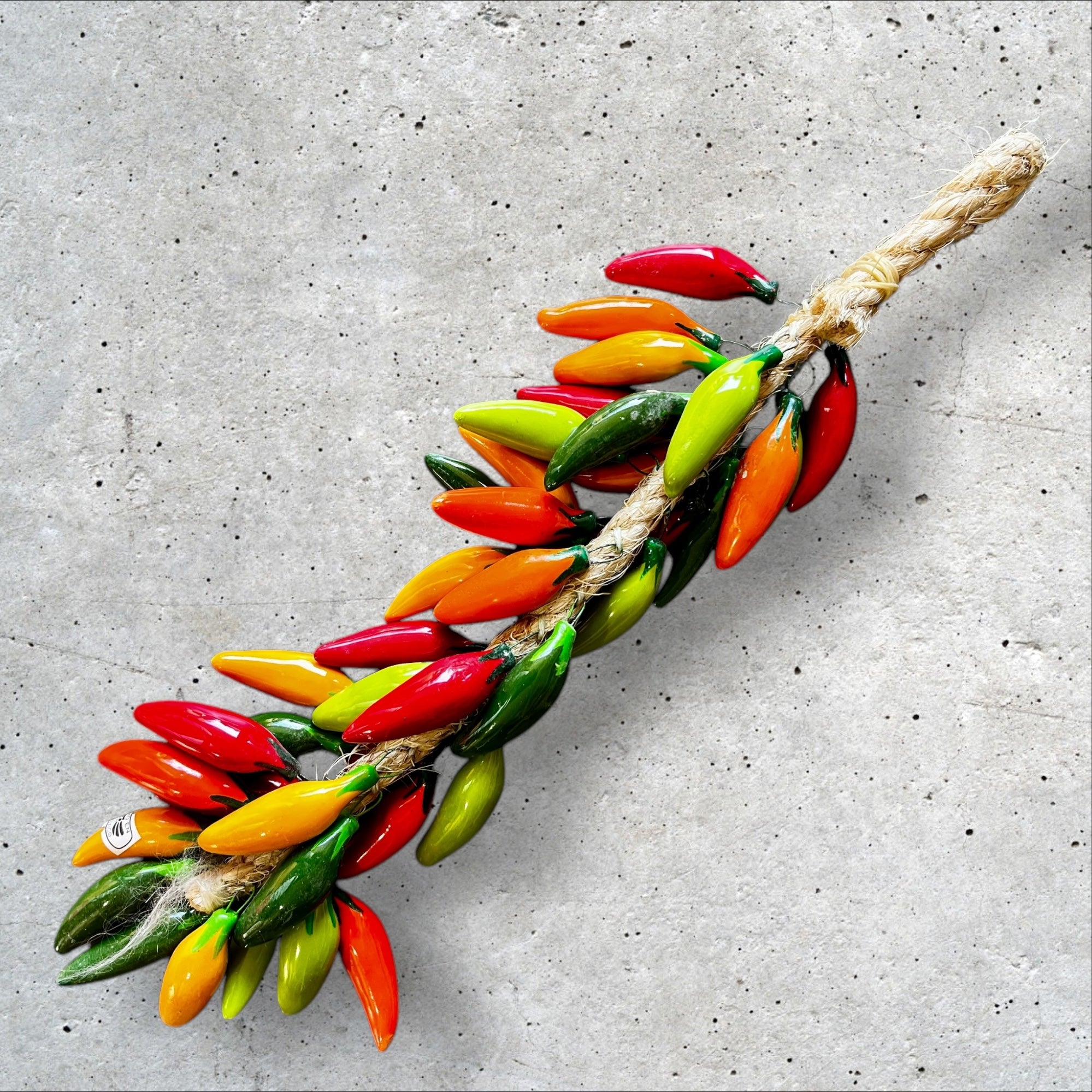 Ceramic Multi Color Chili Peppers Mini - Hanging Chilis | MexDecor
