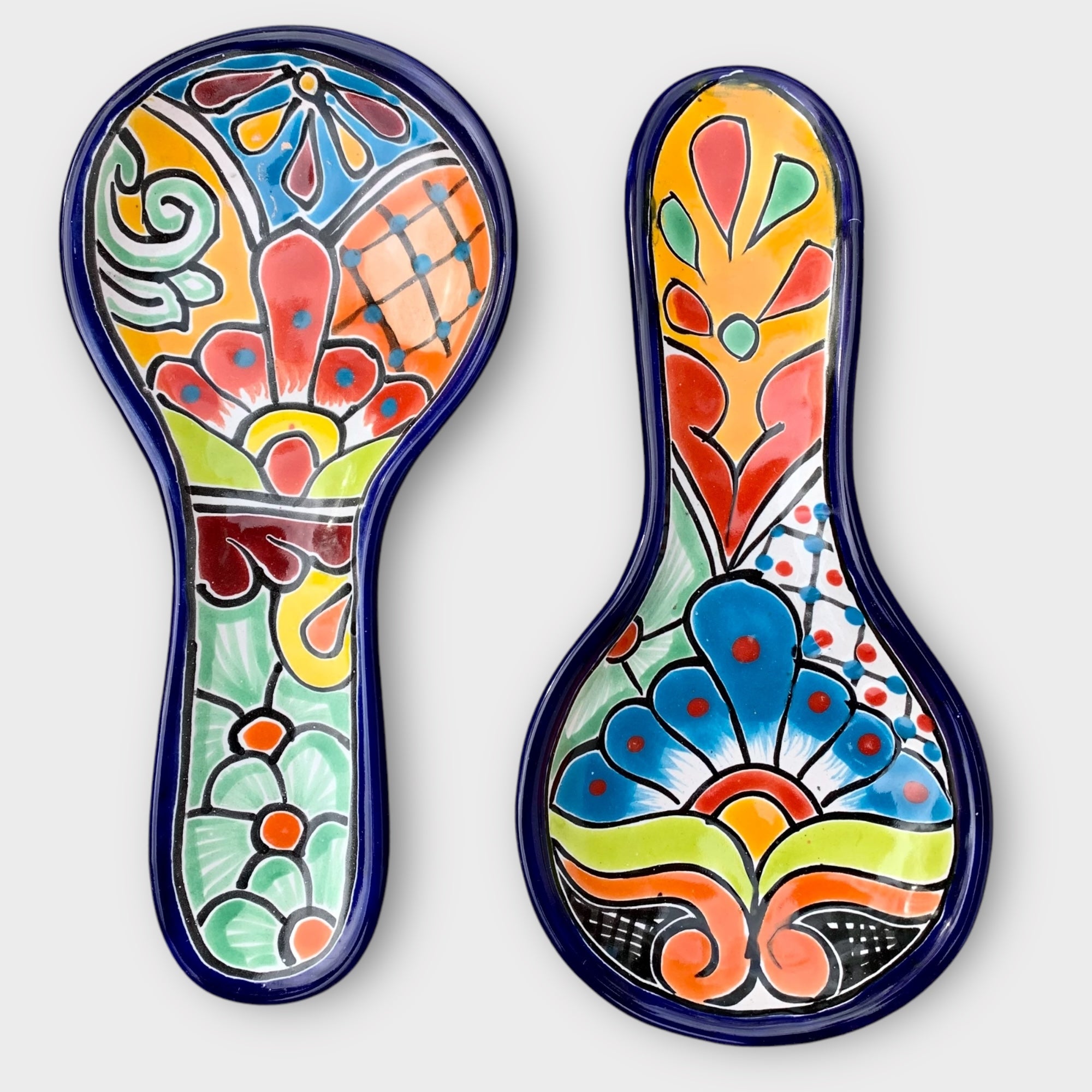 Talavera Spoon Rest - Lead Free Mexican Kitchen Pottery | MexDecor