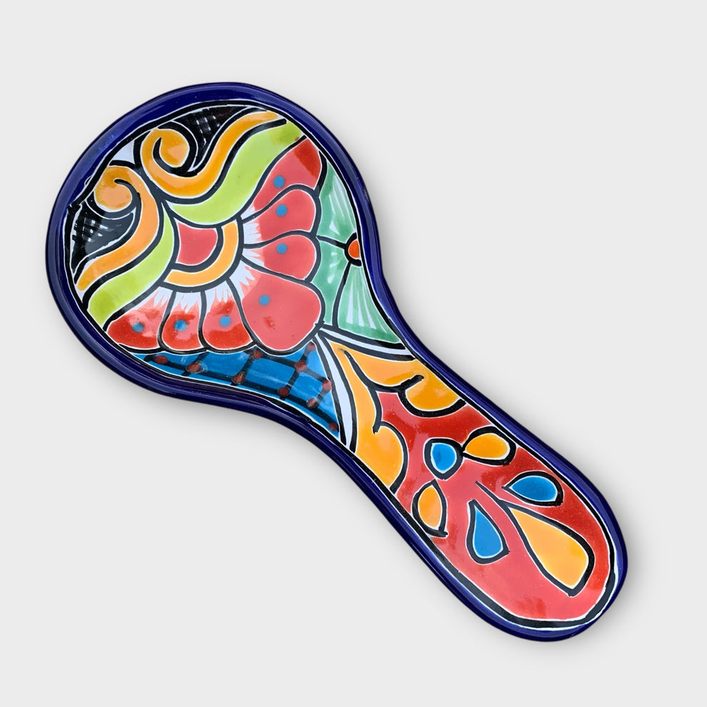 Talavera Spoon Rest - Lead Free Mexican Kitchen Pottery | MexDecor