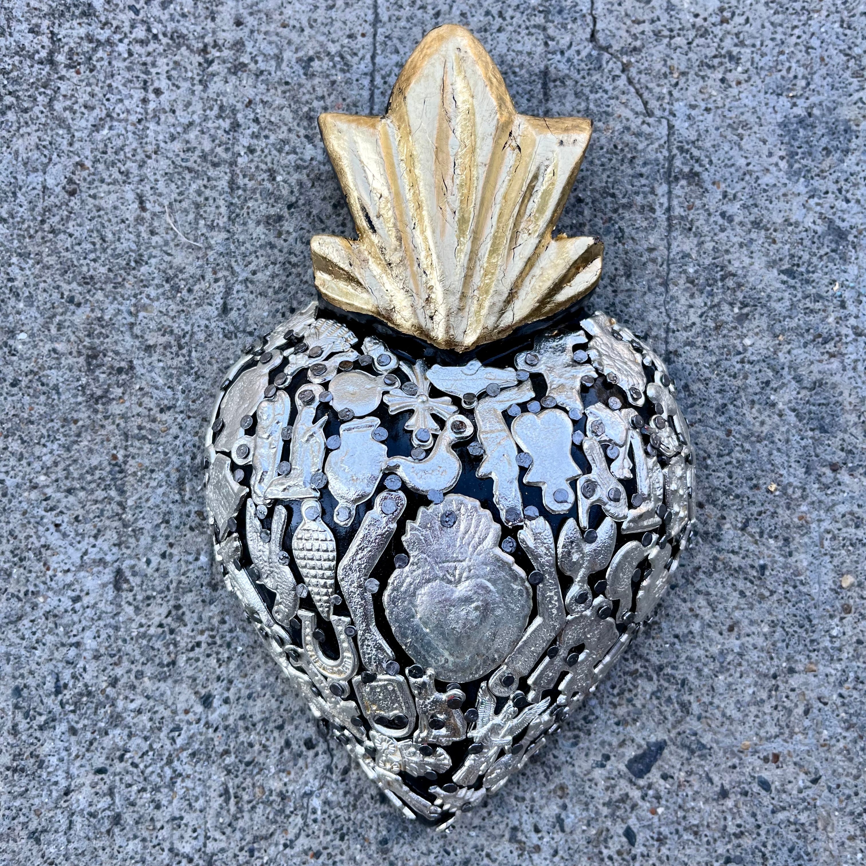 Milagros Heart Folk Art - Mexican Milagro Sacred Corazon | MexDecor