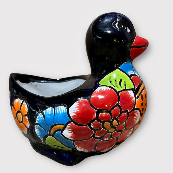 Duck Pato Mexican Talavera Planting Pot | Flower Pots | MexDecor