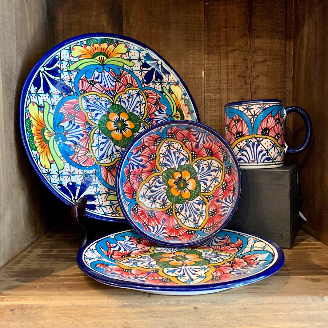 Mexican Talavera Dinnerware - Pottery Plate, Bowl, Dish Art | MexDecor