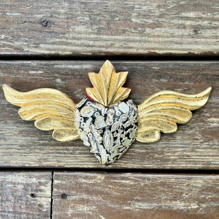 Milagros Heart Folk Art - Mexican Milagro Sacred Corazon | MexDecor