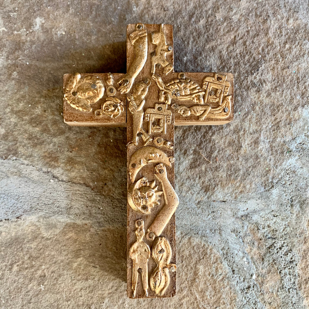 Milagros Cross Folk Art | Milagro Charm Christian Cruz | MexDecor