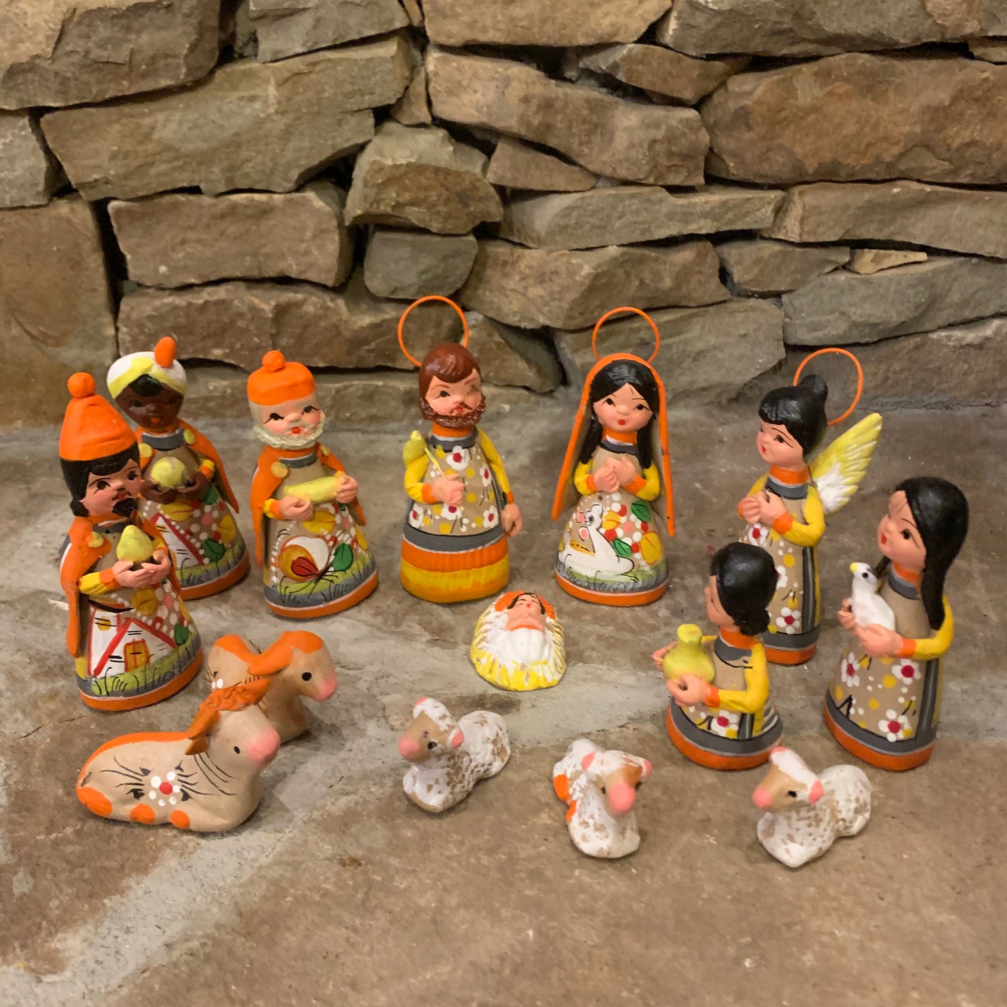 Mexican Nativity Set - Hand Crafted Clay Nativities Medium | MexDecor