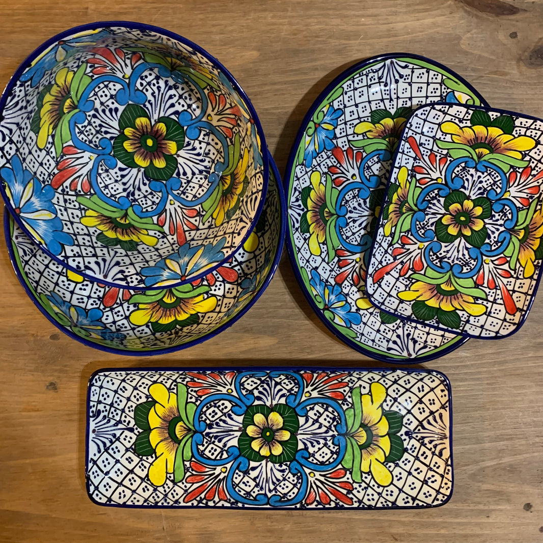 Mexican Talavera Dinnerware - Pottery Plate, Bowl, Dish Art | MexDecor